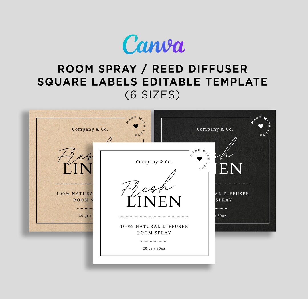 Car Diffuser Labels, Hanging Diffuser Labels, Linen Labels, Room Spray ...