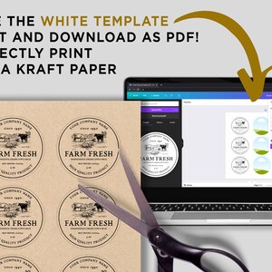 Farm Fresh Labels, Farm Template, Cow Printables, Farm Labels, Fresh ...