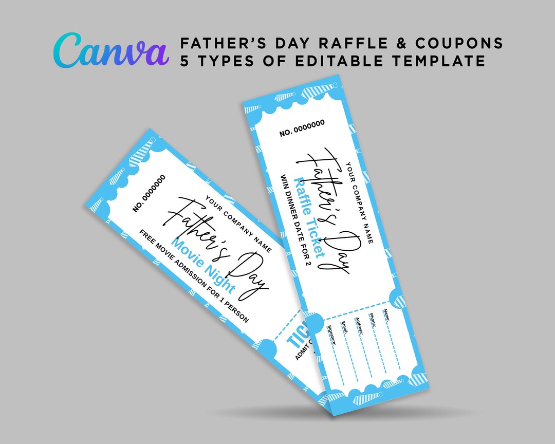 5 Father's Day Movie Ticket, Fathers Day Cinema Ticket, Fathers Day Spa ...