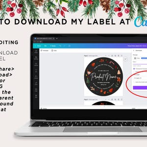 Christmas Theme Round Labels, Printable Christmas Round Tags, Christmas ...