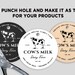 Cow's Milk Label, Milk Labels, Cow Printables, Fresh Milk Labels, Milk ...