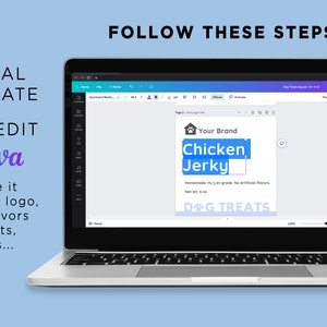 Printable Dog Food Labels, Dog Treats Packaging Labels, Dog Treats ...