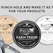 Farm Fresh Labels, Farm Template, Cow Printables, Farm Labels, Fresh ...