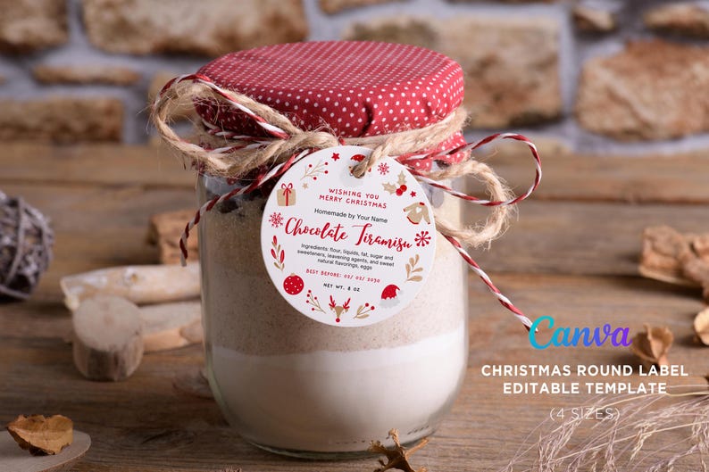 Christmas Labels, Christmas Round Tags, Christmas Round Labels ...