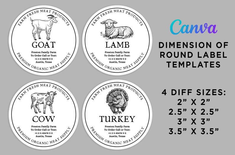 Meat Labels, Poultry Labels, Beef Labels, Chicken Label, Farmhouse Tags ...