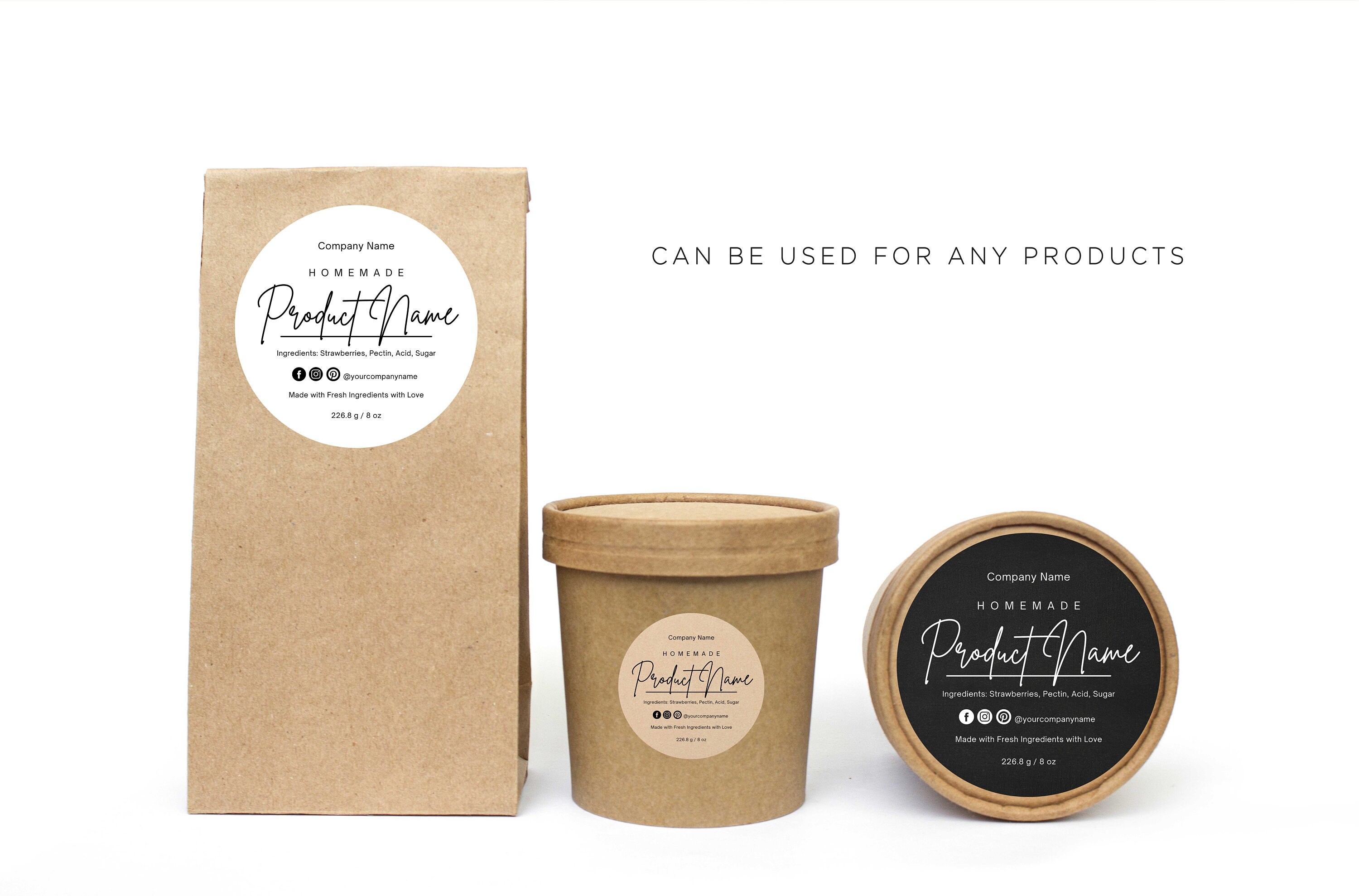 Printable Round Label Circle Label Sticker for Canning Jars - Etsy