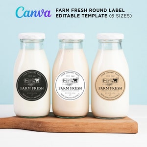 Farm Fresh Labels, Farm Template, Cow Printables, Farm Labels, Fresh ...