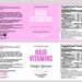 Labels for Hair Vitamins, Collagen Gummies Label, Hair Supplement ...