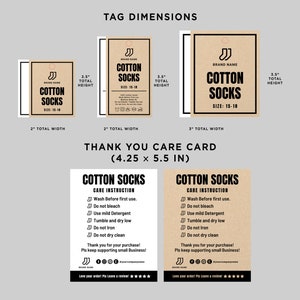 Socks Labels Template, Cotton Socks Label Designs, Socks Thank You ...