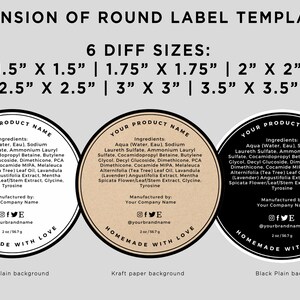 Homemade Ingredients Product Label, Ingredients Back Round Sticker ...
