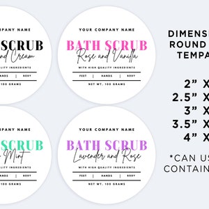Bath Scrub Wrap Label Designs, Sugar Scrub Labels, Bath Body Scrub ...