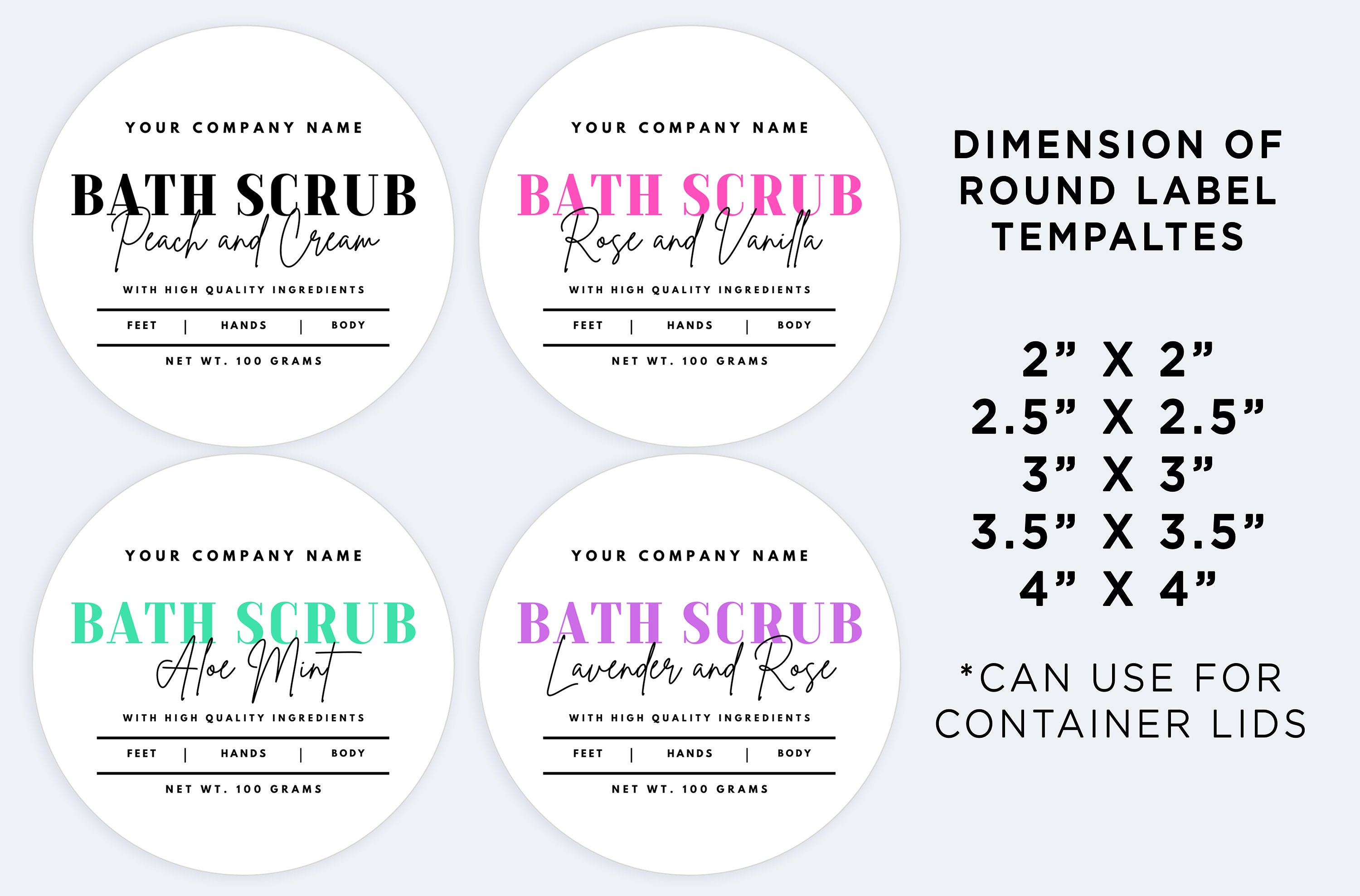 Bath Scrub Wrap Label Designs, Sugar Scrub Labels, Bath Body Scrub ...