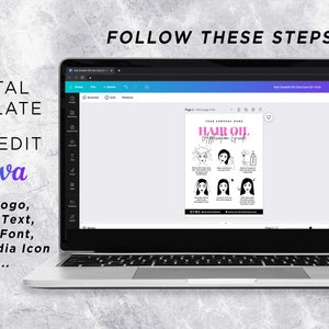 Hair Oil Application Guide, Hair Growth Oil Care Card, How to Apply ...