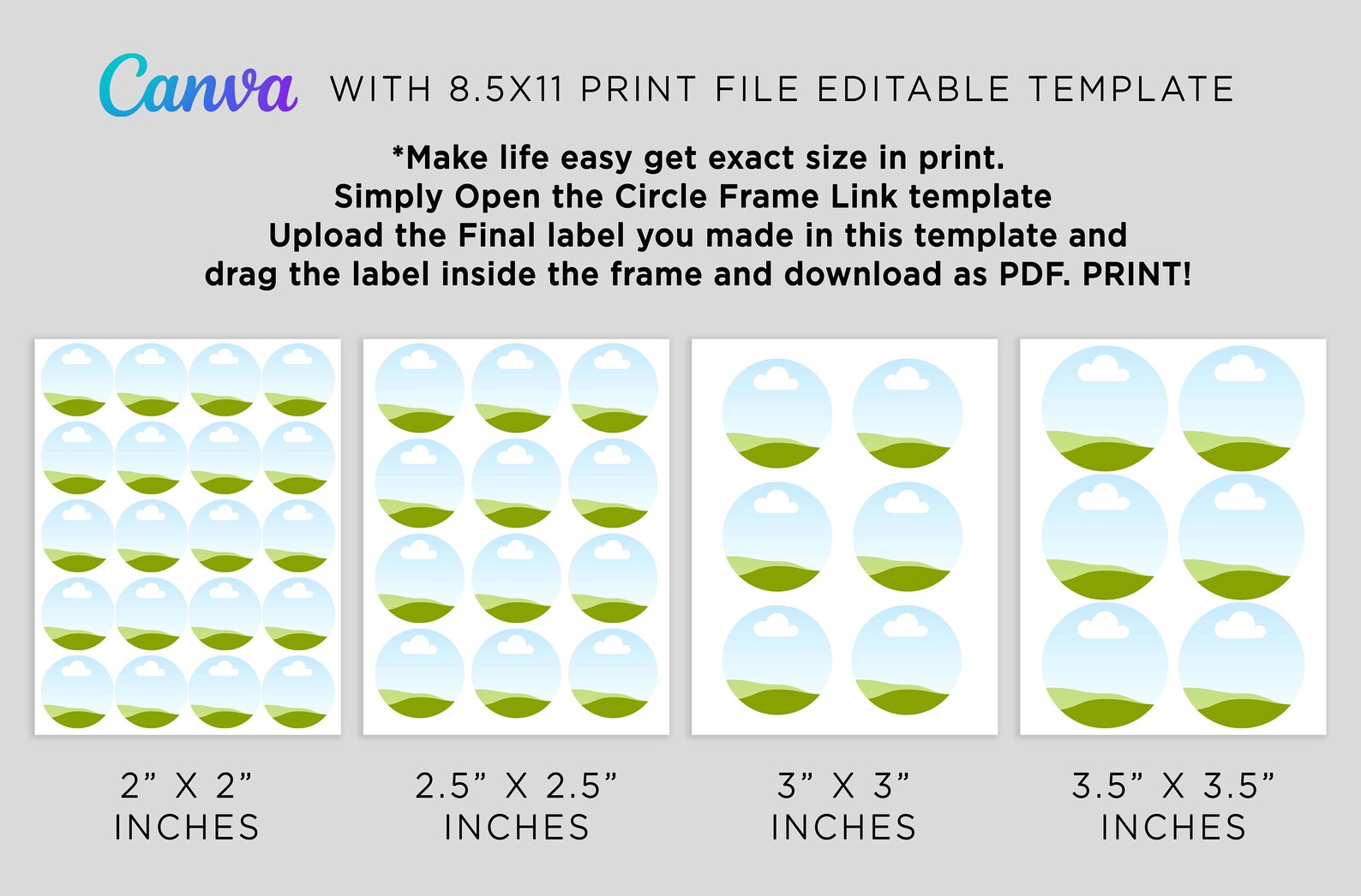 Printable Round Label Circle Label Sticker for Canning Jars - Etsy