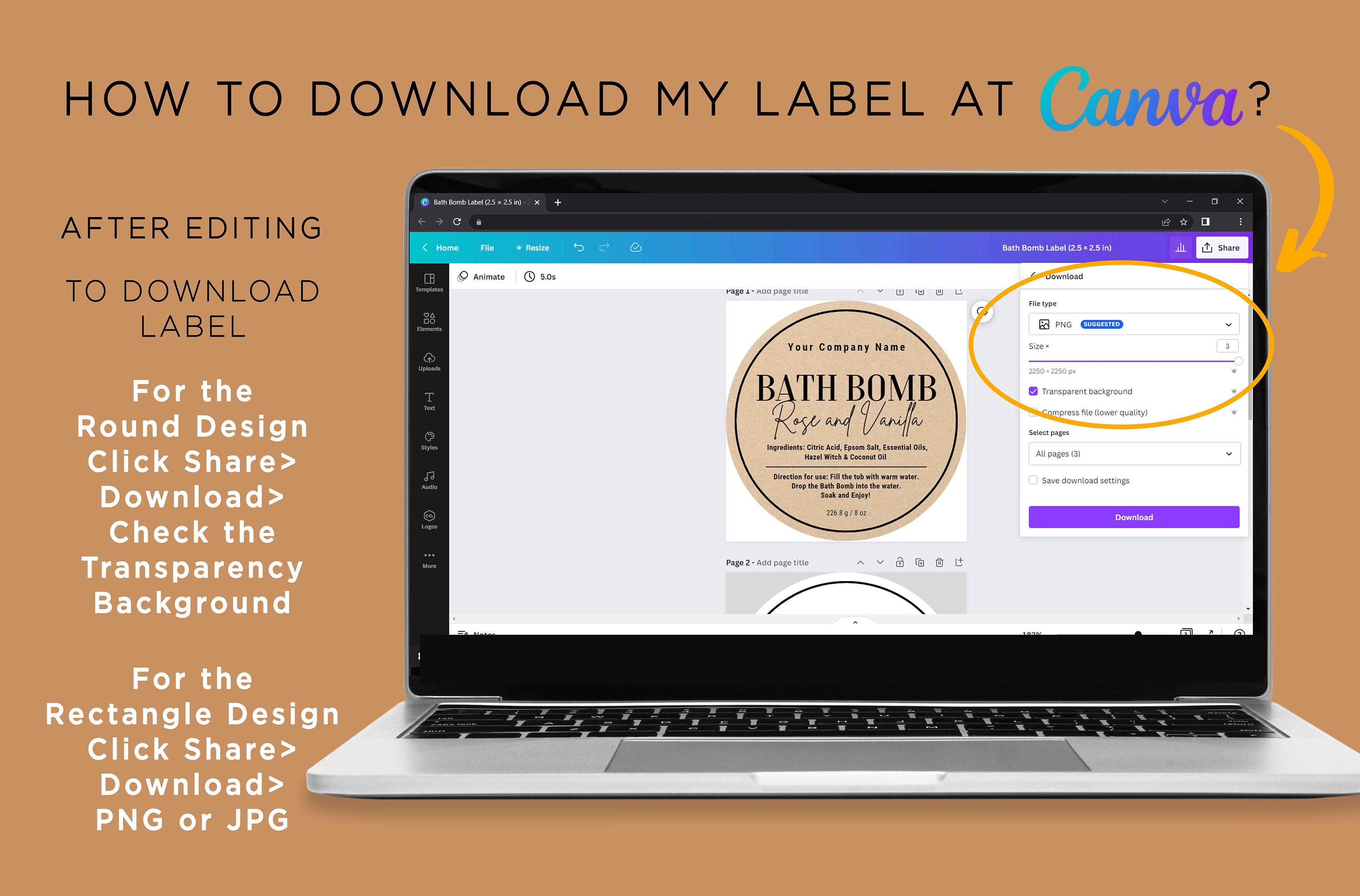 Printable Bath Bombs Design Label Bath Bomb Belly Band Label - Etsy ...