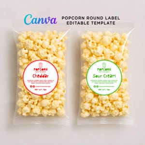 Popcorn Labels, Popcorn Logo, Popcorn Business, Popcorn Templates ...