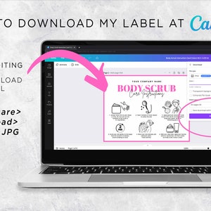 Body Scrub Instruction Guide, Bath Scrub Care Card, How to Use Body ...