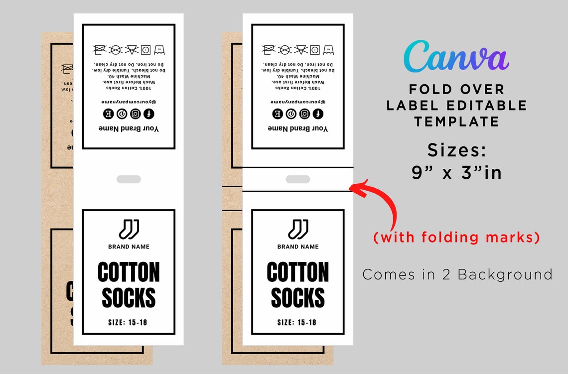 Socks Labels Template, Cotton Socks Label Designs, Socks Thank You ...