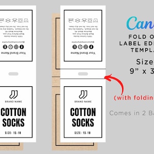 Socks Labels Template, Cotton Socks Label Designs, Socks Thank You ...