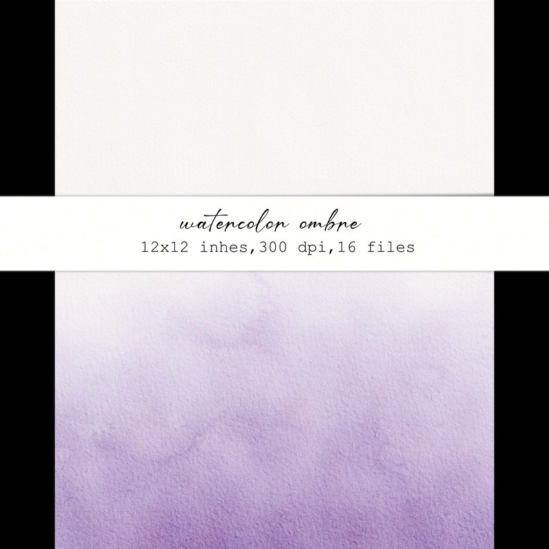 Ombre Watercolor Digital Paper Rainbow Colors Gradient Water Colour ...