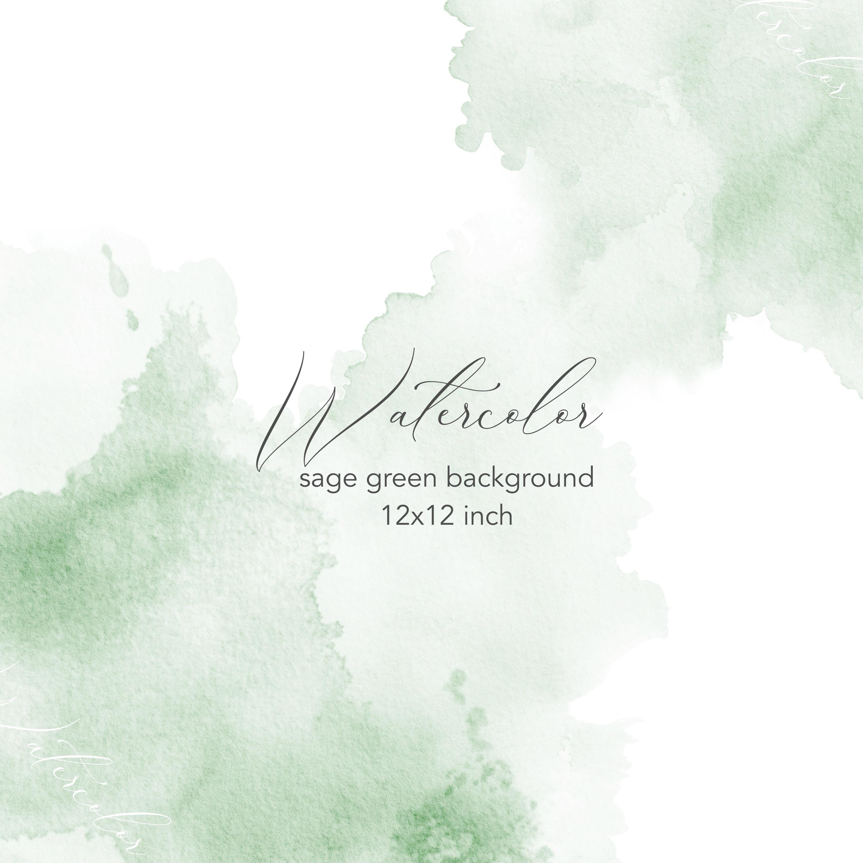 Sage Green Watercolor Texture Background: Abstract Clipart (digital ...