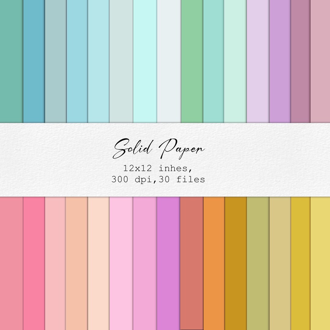 Pastel Solid Color Digital Paper Pack: 12x12 Scrapbook Backgrounds ...