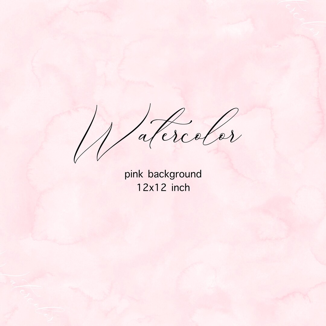 Pink Abstract Watercolor Background: Digital Paper Texture (JPEG 12x12 ...
