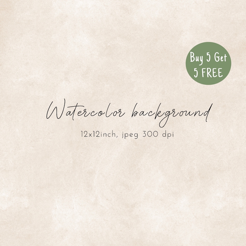 Beige Watercolor Texture Background: Abstract Digital Paper (12x12 Inch ...