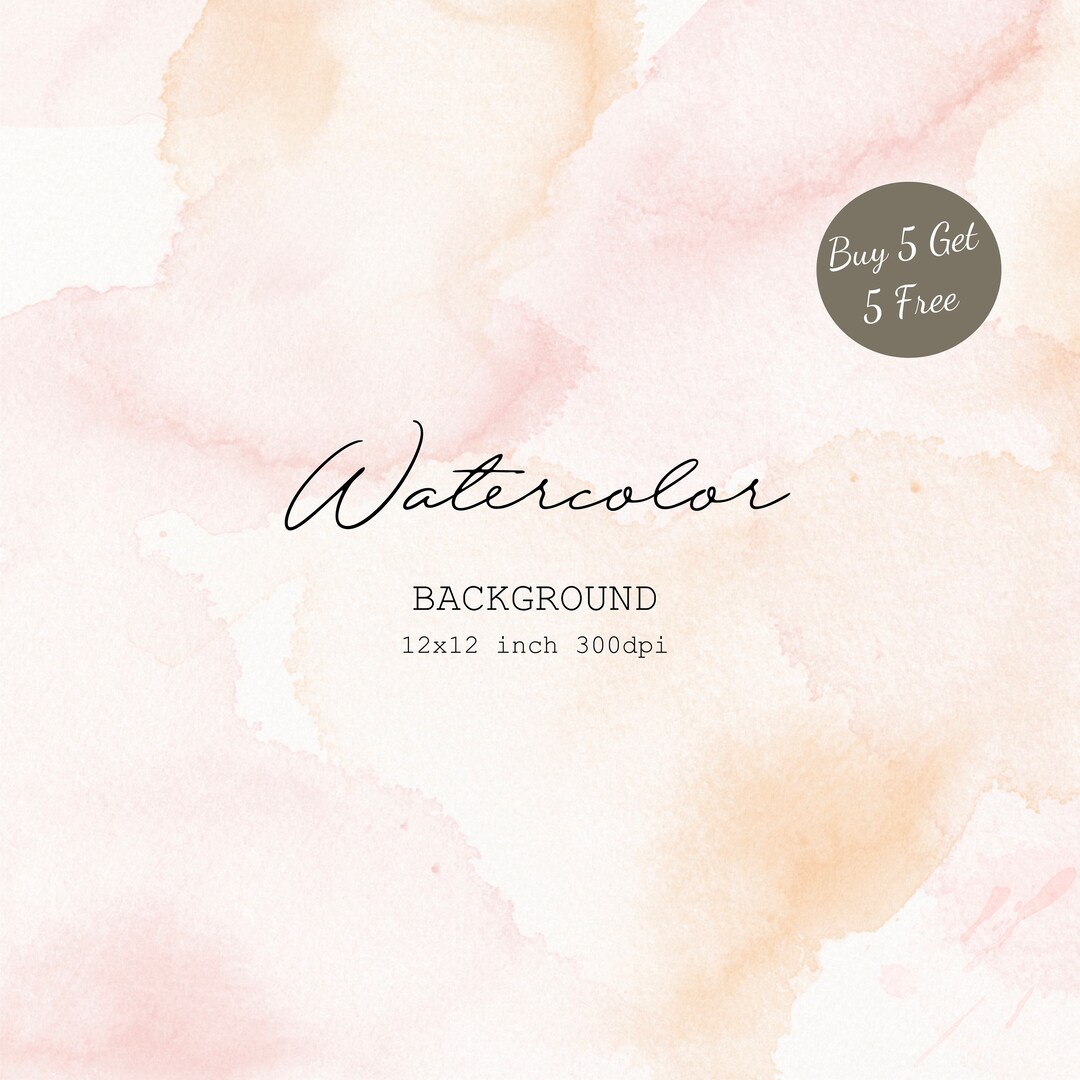 Pink Watercolor Texture Background: Abstract Blush Digital Paper (12x12 ...