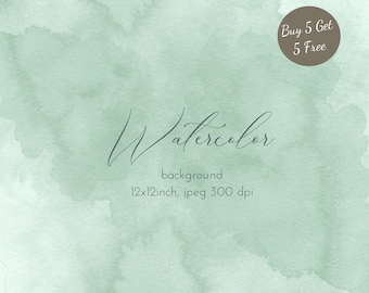 Sage Green Watercolor Digital Paper, Abstract Watercolor Pattern ...