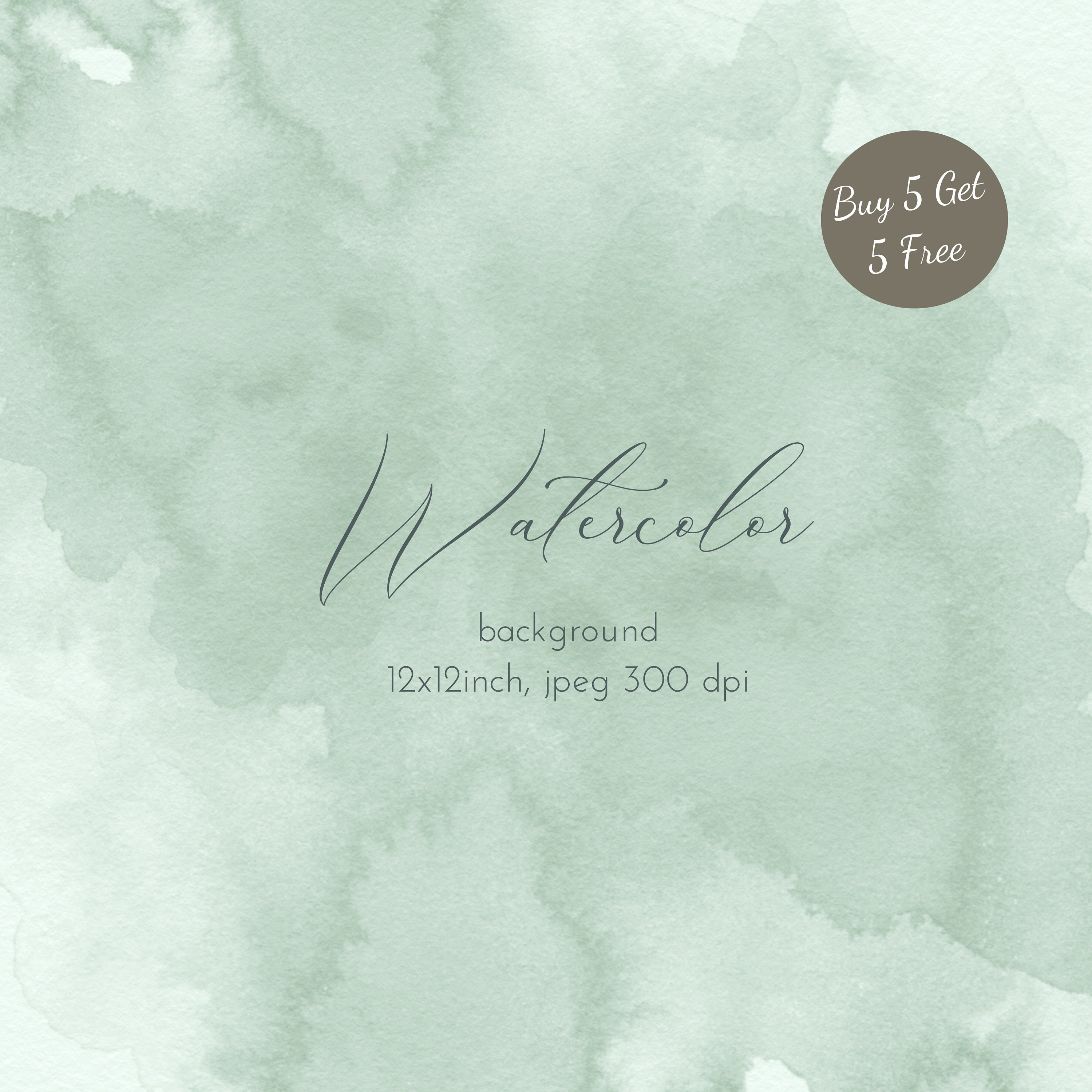 Sage Green Watercolor Background: Abstract Scrapbook Paper (digital ...