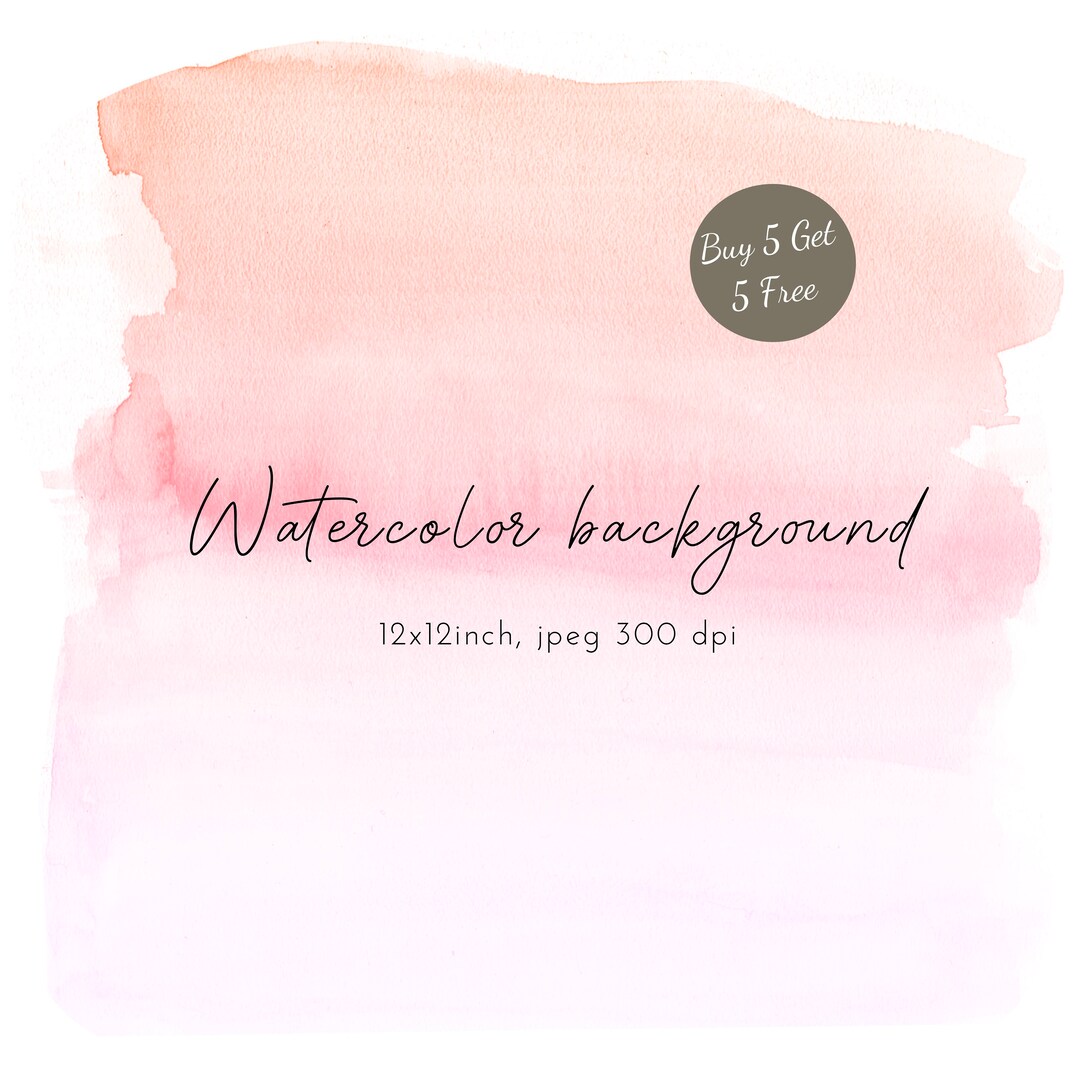 Pink Watercolor Background Clipart Abstract Background - Etsy
