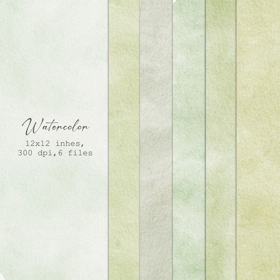 Green Abstract Watercolor Background Textures: Digital Paper Clipart ...