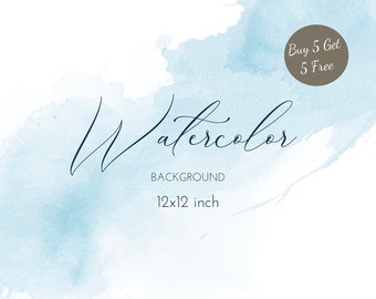 Light Blue Boho Watercolor Background Clipart Abstract Background ...