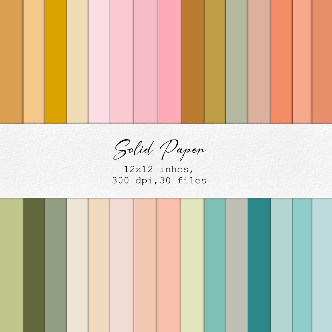 Pastel Solid Color Digital Paper Pack: 12x12 Scrapbook Backgrounds ...