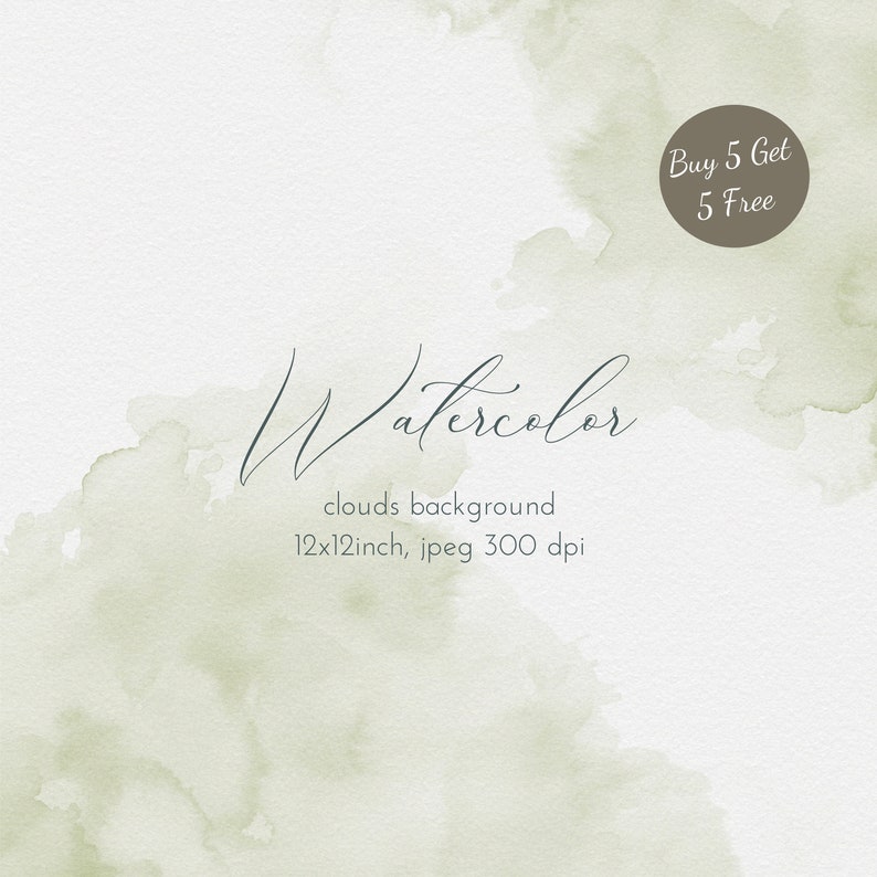 Light Green Sage Watercolor Background Clipart Abstract Background ...