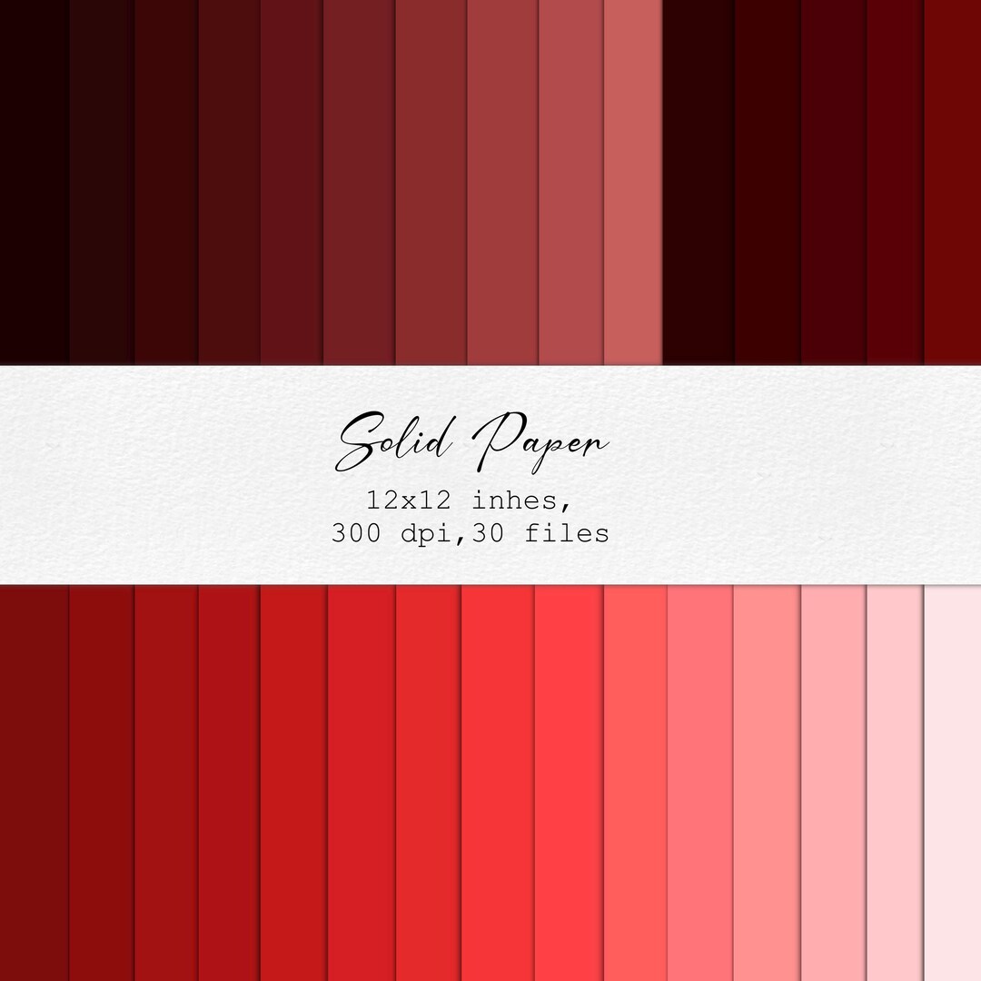 Solid Digital Paper Pack – Red Spectrum Tones, Scrapbook Backgrounds ...