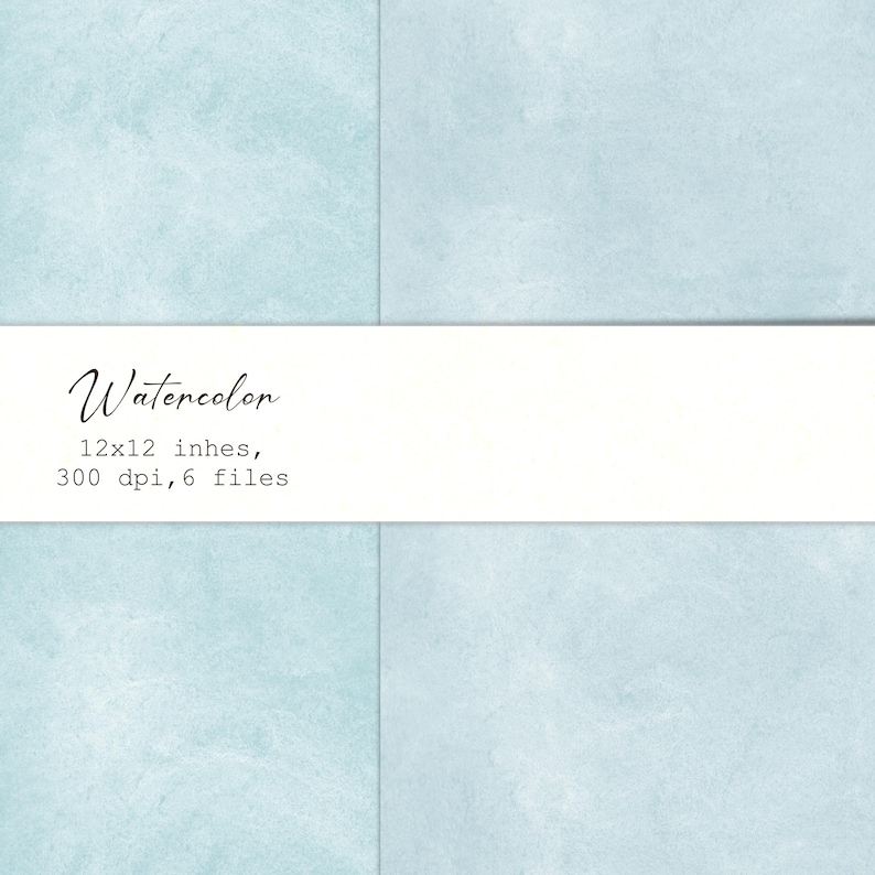 Blue Abstract Watercolor Background Textures: Digital Paper Clipart ...