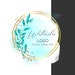 Logo Background PNG - Turquoise Stroke Watercolor Gold Frame Clipart ...