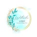 Logo Background PNG - Turquoise Stroke Watercolor Gold Frame Clipart ...