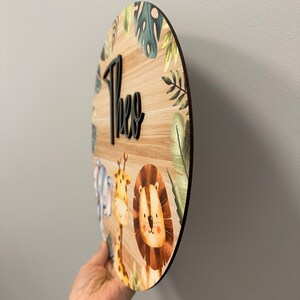 Safari Theme Door Sign, Jungle Animals Baby Room Decor, Lion Theme ...