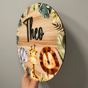 Safari Theme Door Sign, Jungle Animals Baby Room Decor, Lion Theme ...