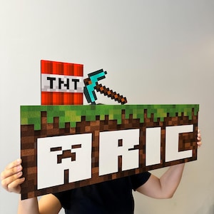 Custom Mining Wall Decor, Game Room Wall Art, Kids Room Bed Headboards ...