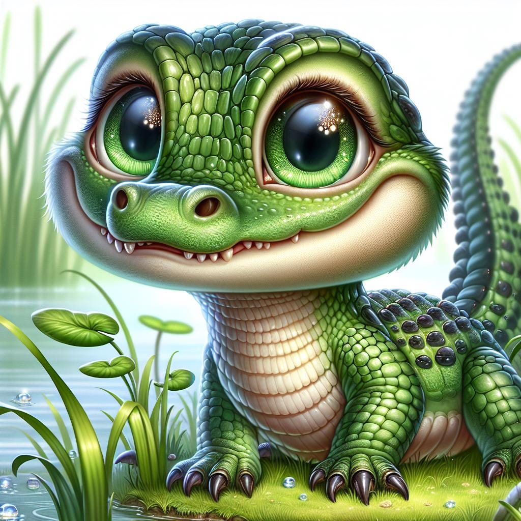 Smiling Alligator Watercolor Illustration Digital Wall Art Printable - Etsy