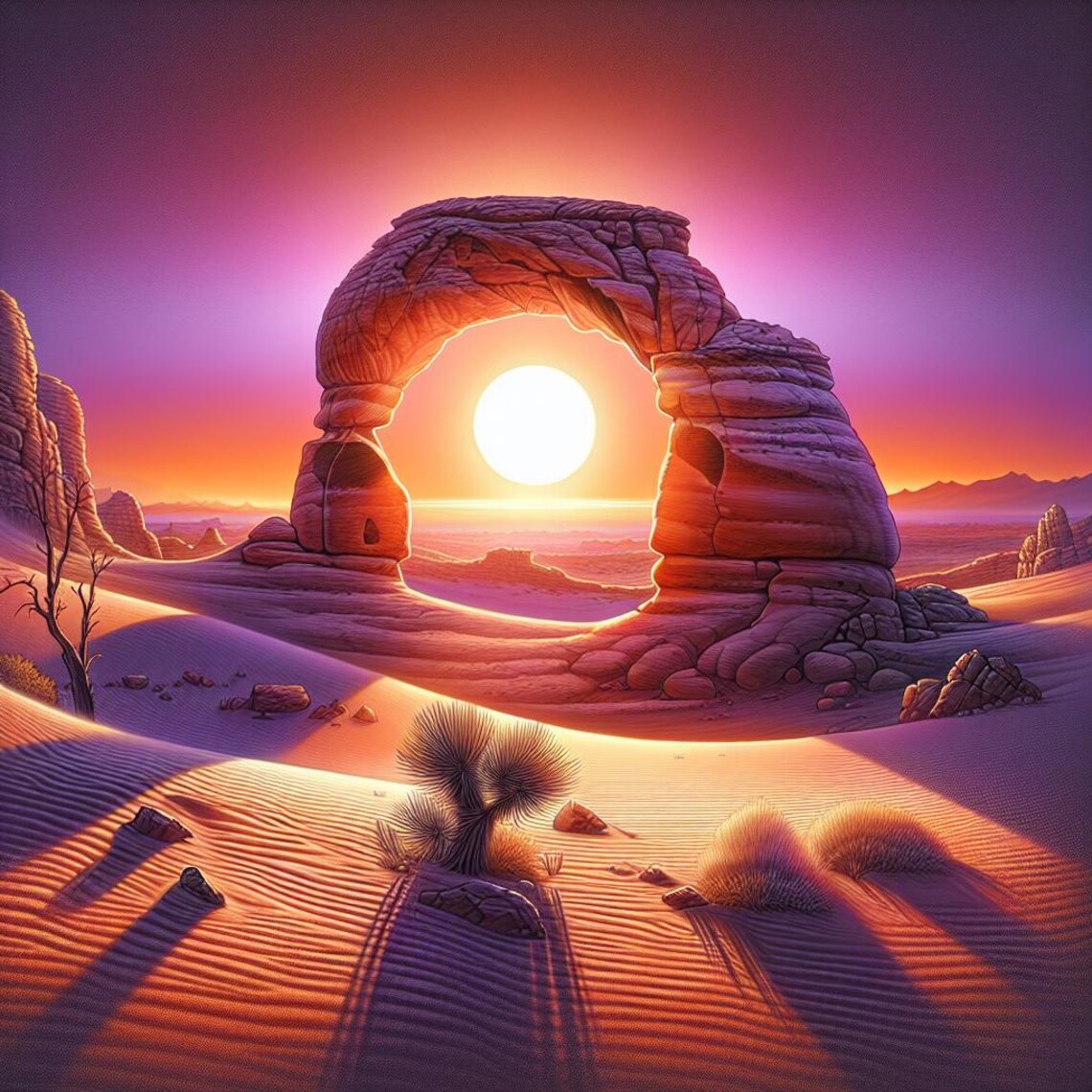 Boho Desert Sun Arch Printable Art - Etsy