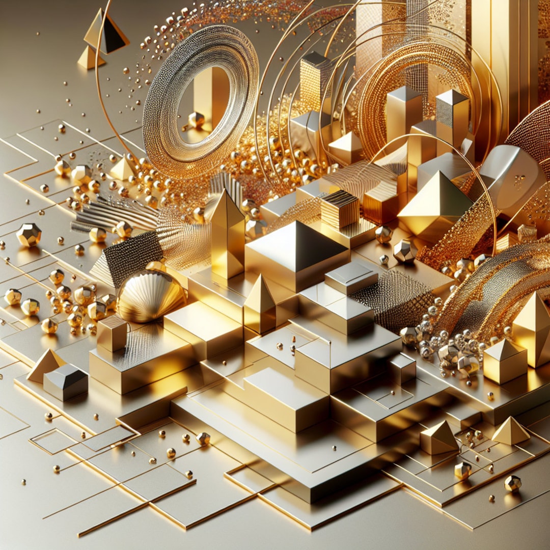 Geometric Gold Accent Digital Wall Art Modern Abstract Geometric Print ...