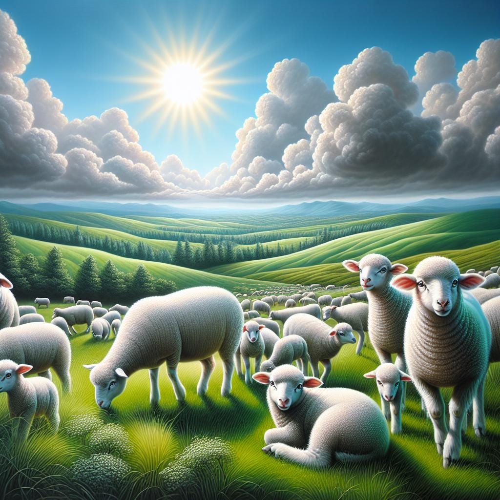 Fluffy Sheep Watercolor Illustration Digital Wall Art Printable - Etsy