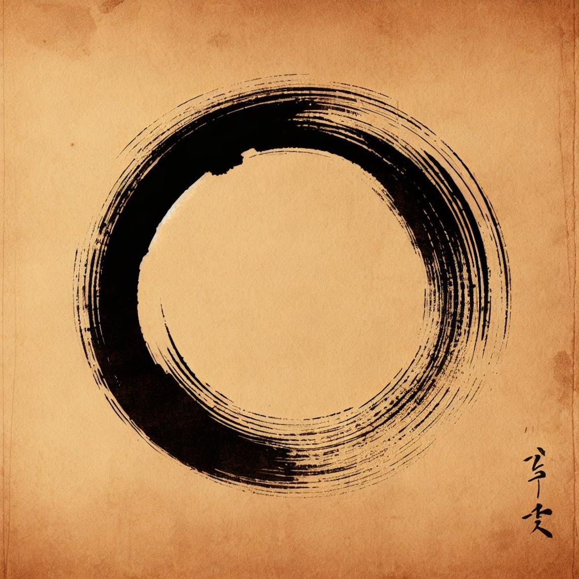 Zen Enso Circle Brush Stroke Digital Wall Art Printable - Etsy