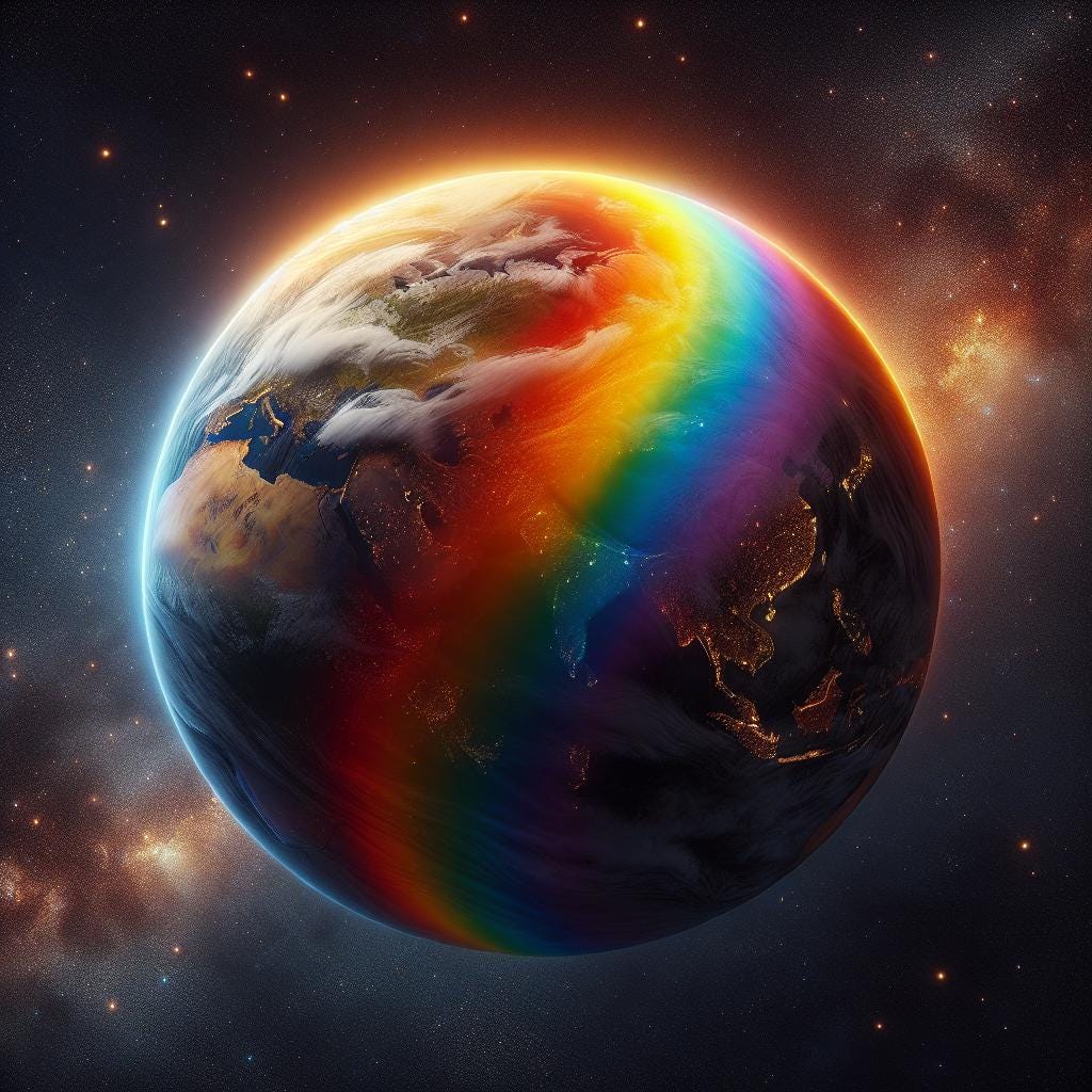 Warm Earth Boho Rainbow Modern Printable - Etsy