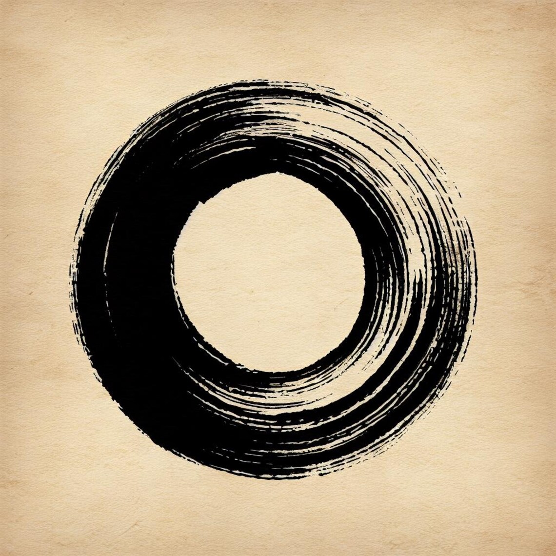 Zen Enso Circle Brush Stroke Digital Wall Art Printable - Etsy